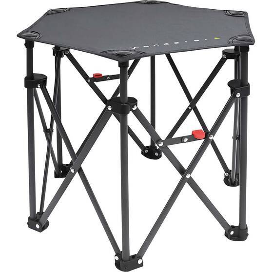 Wanderer Hex Small Quad Foldable Table Camping Fishing Outdoors ...